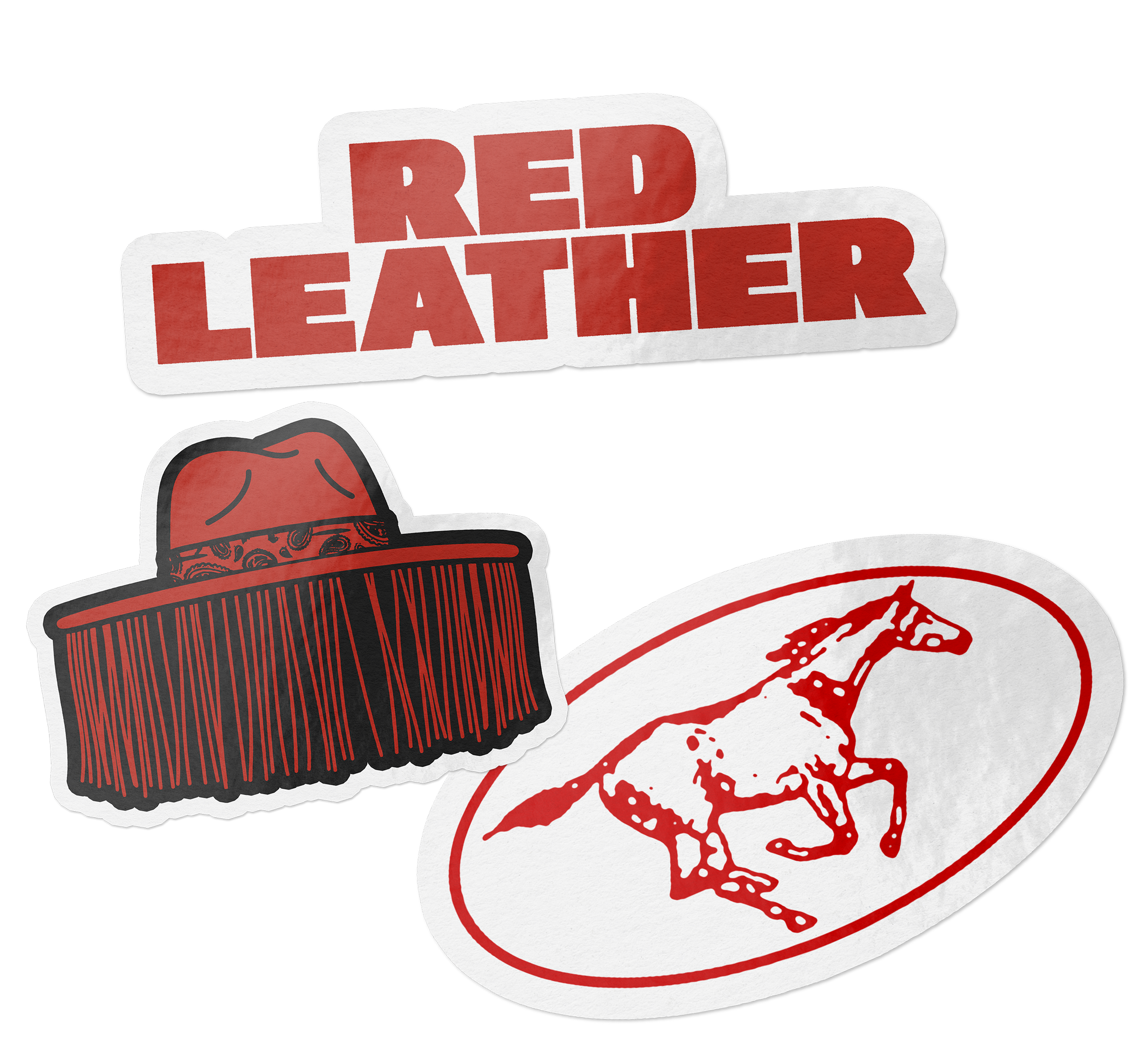 Red Leather Sticker Pack