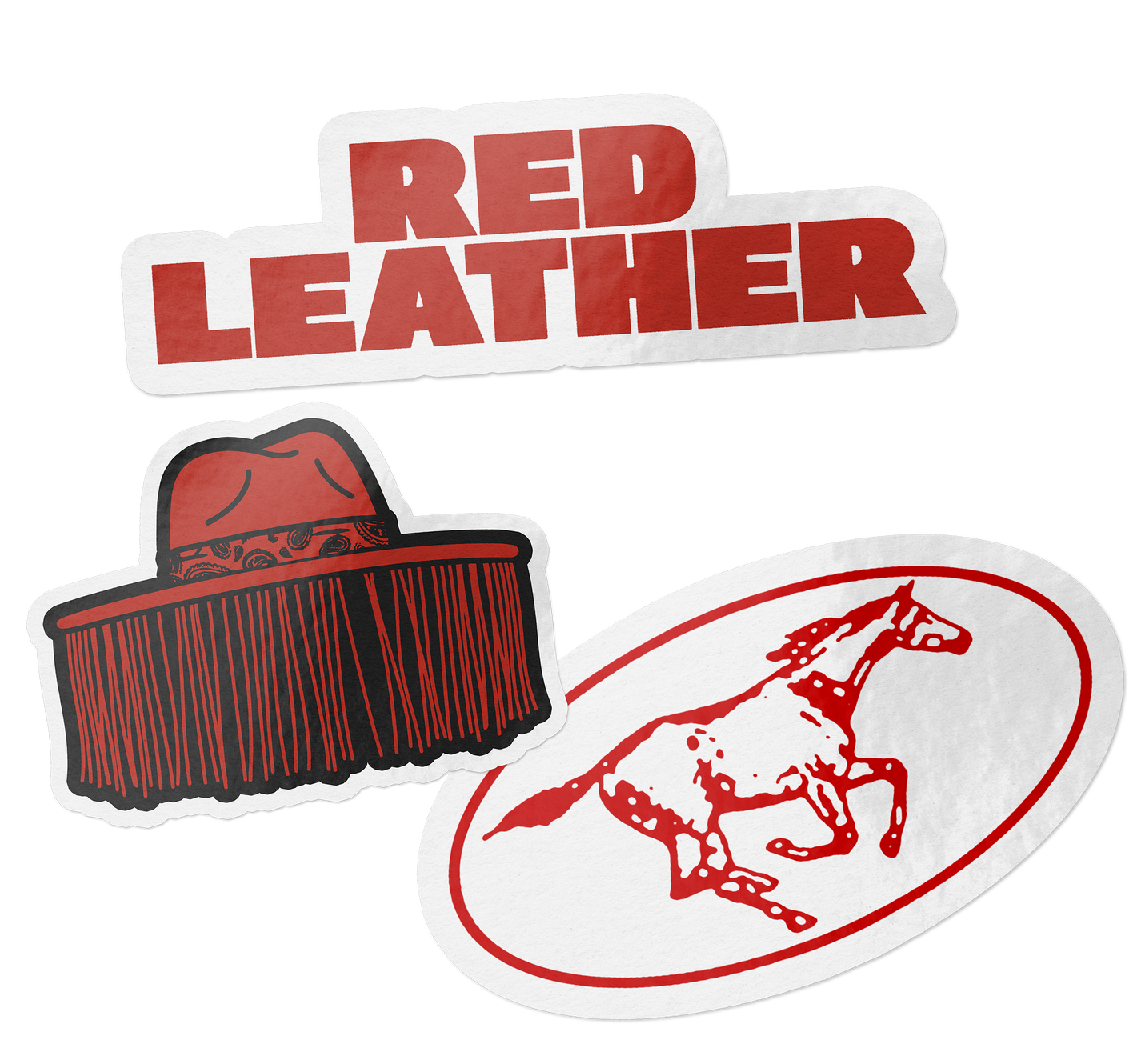 Red Leather Sticker Pack